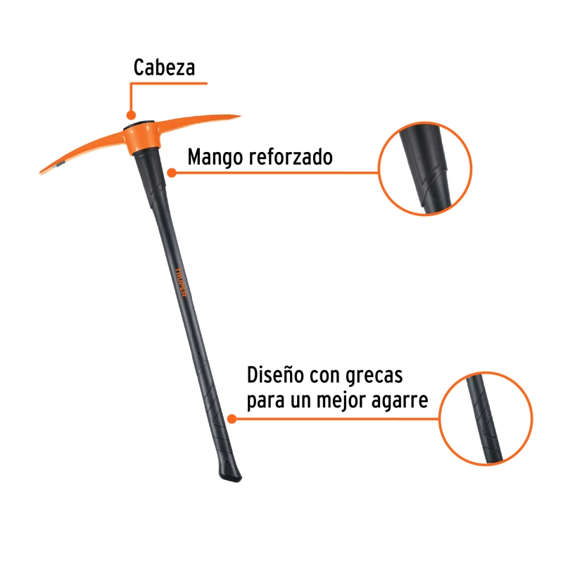 Picota Truper 5 Lbs Mango Fibra Vidrio # Zp-5m