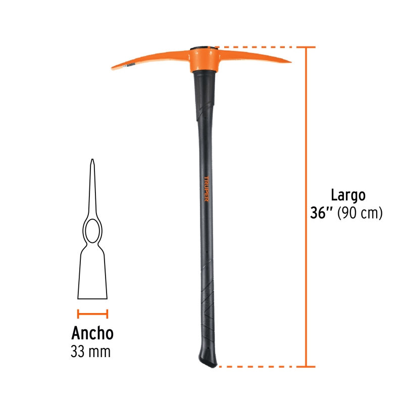 Picota Truper 5 Lbs Mango Fibra Vidrio # Zp-5m